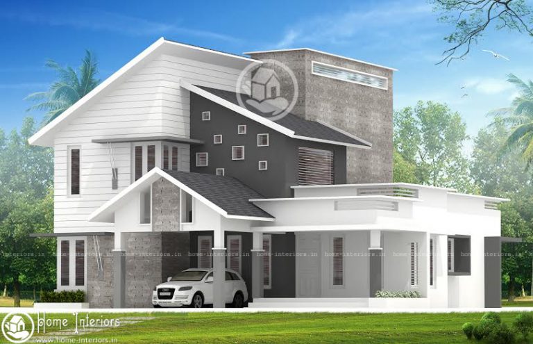 1958 sq ft, Stylish 4 Bhk Home Design
