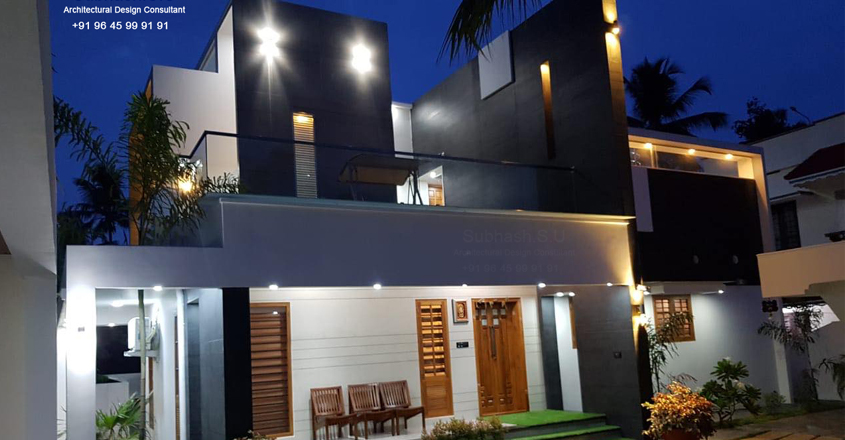 2700 Square Feet Double Floor Contemporary Home Design